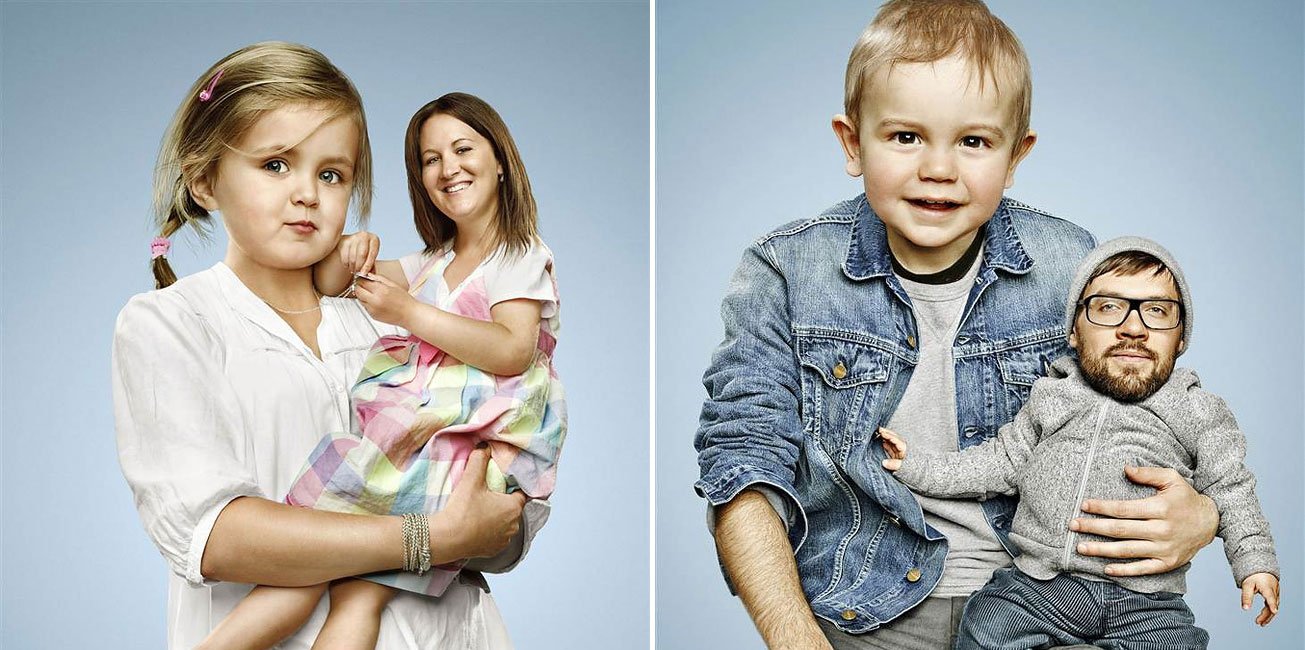 Man Babies: Mum And Dads Switch Heads With Children In Freaky Photos ...