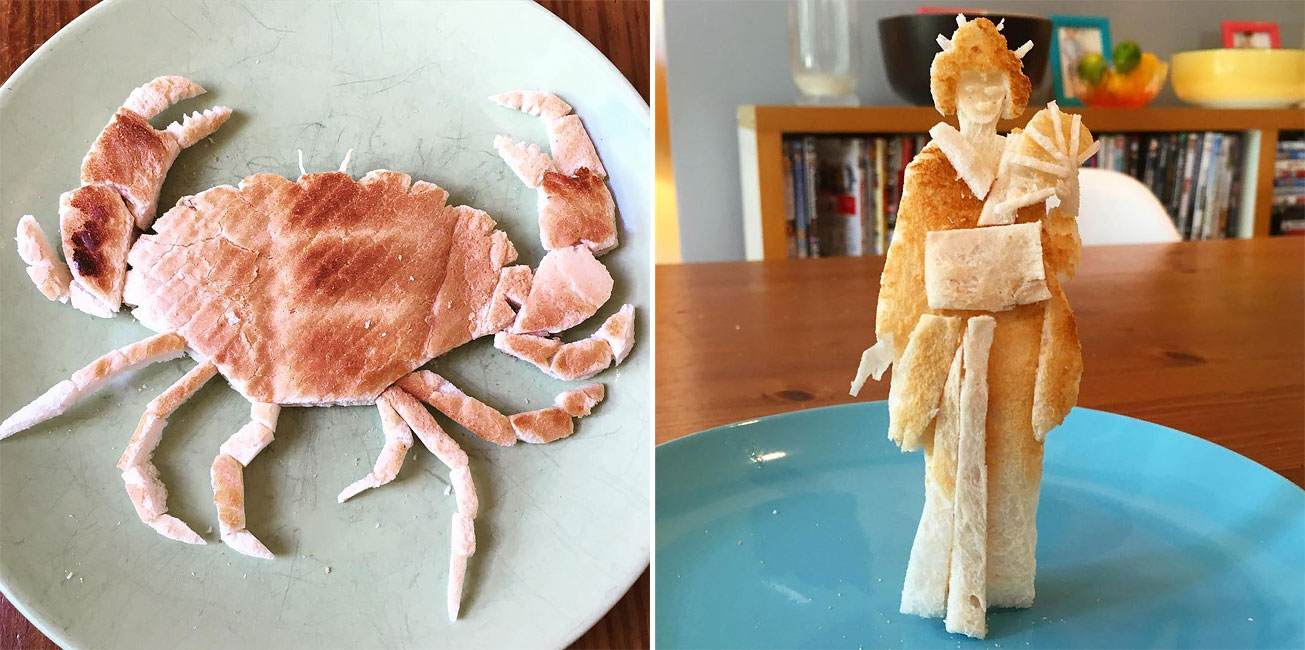 Meet The Father Who Makes Amazing Sculptures Out Of Toast For Daughter ...