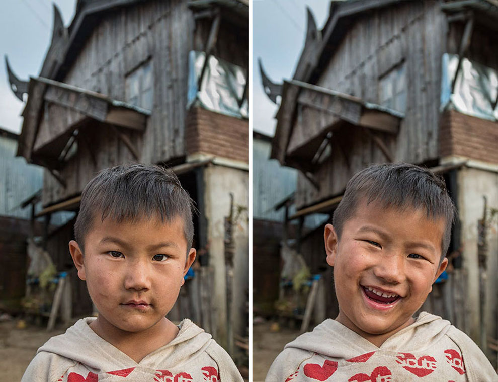 Contrasting Portraits Show How A Smile Can Change Your Perception Of ...