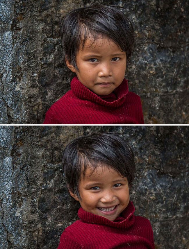 Contrasting Portraits Show How A Smile Can Change Your Perception Of ...