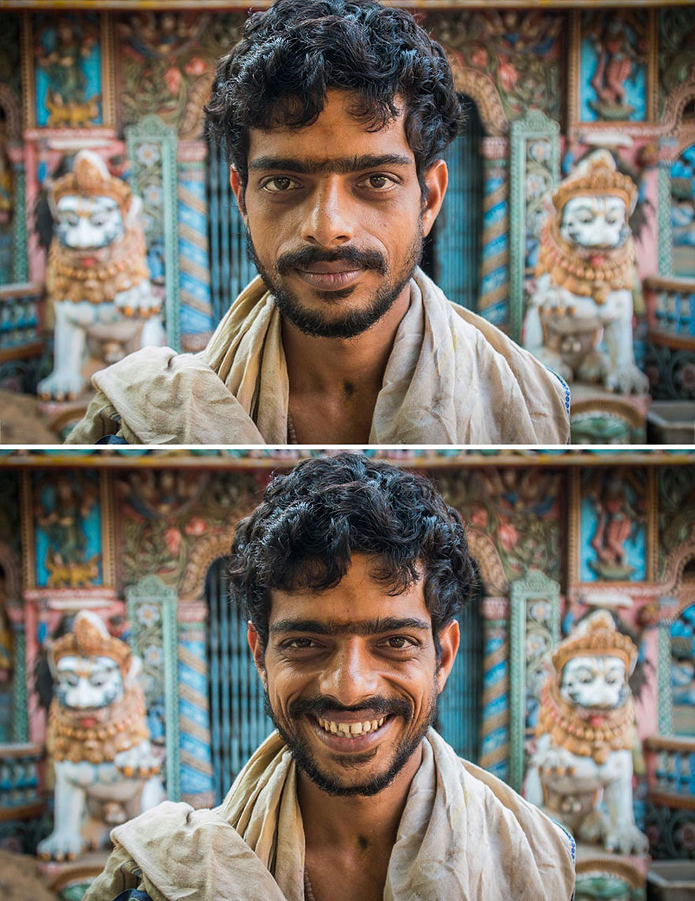 Contrasting Portraits Show How A Smile Can Change Your Perception Of ...