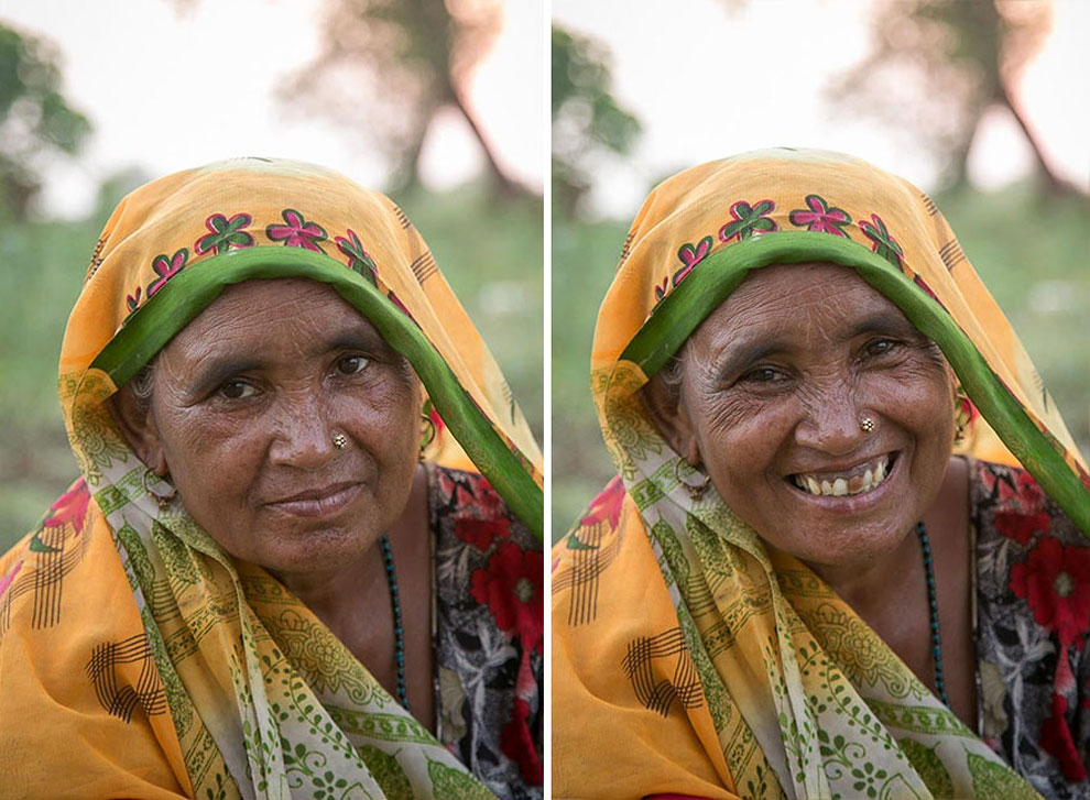 Contrasting Portraits Show How A Smile Can Change Your Perception Of ...
