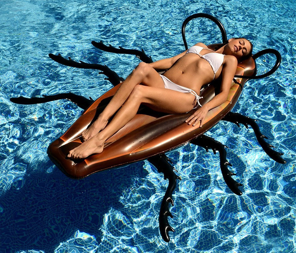 Giant Cockroach Float: Is That A Cockroach In The Pool? » Design You Trust — Design Daily Since 2007
