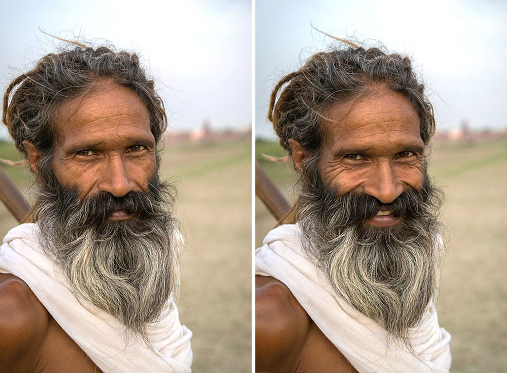Contrasting Portraits Show How A Smile Can Change Your Perception Of ...
