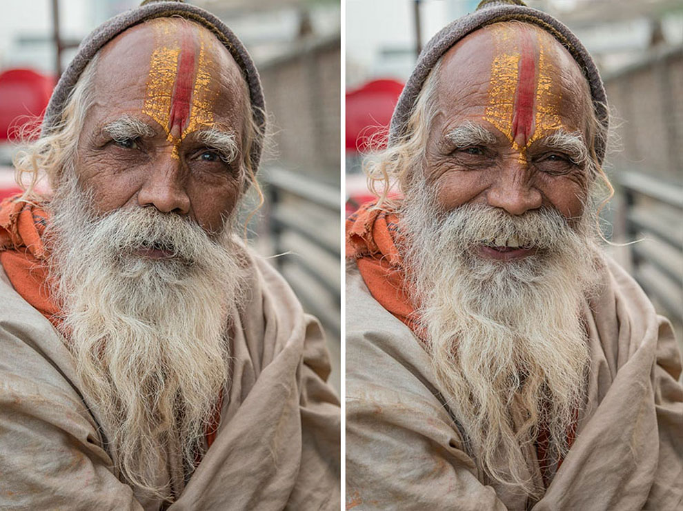 Contrasting Portraits Show How A Smile Can Change Your Perception Of ...