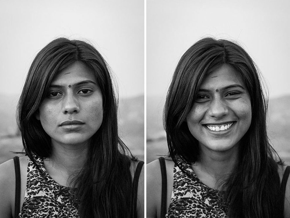 Contrasting Portraits Show How A Smile Can Change Your Perception Of ...