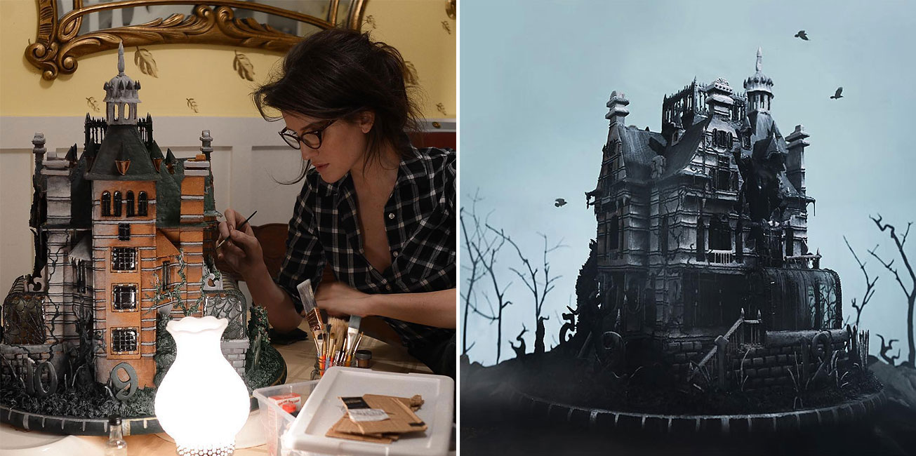 Artist Creates Edible Replica Of A House From Tim Burton’s Newest Movie ...