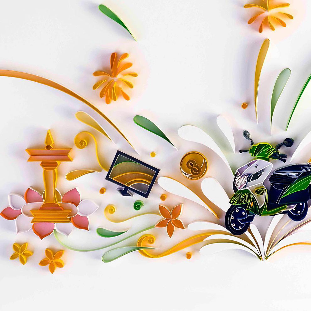 Sabeena Karnik Creates Beautiful Art From Colored Pieces of Paper ...