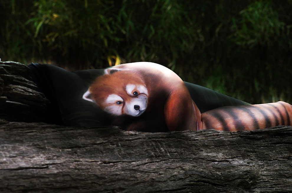 An Artist Brings Animals To Life Using Body Paint And Contorted Models ...