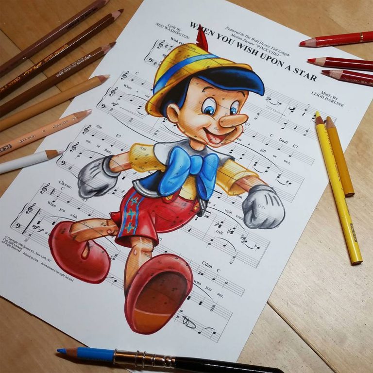This Artist Uses Music Sheets To Create Stunning Illustrations » Design ...