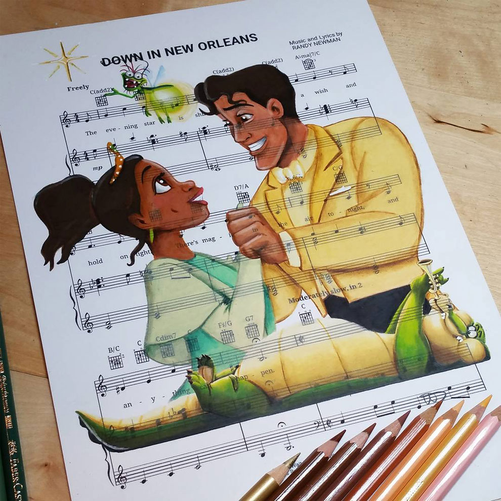 This Artist Uses Music Sheets To Create Stunning Illustrations » Design ...