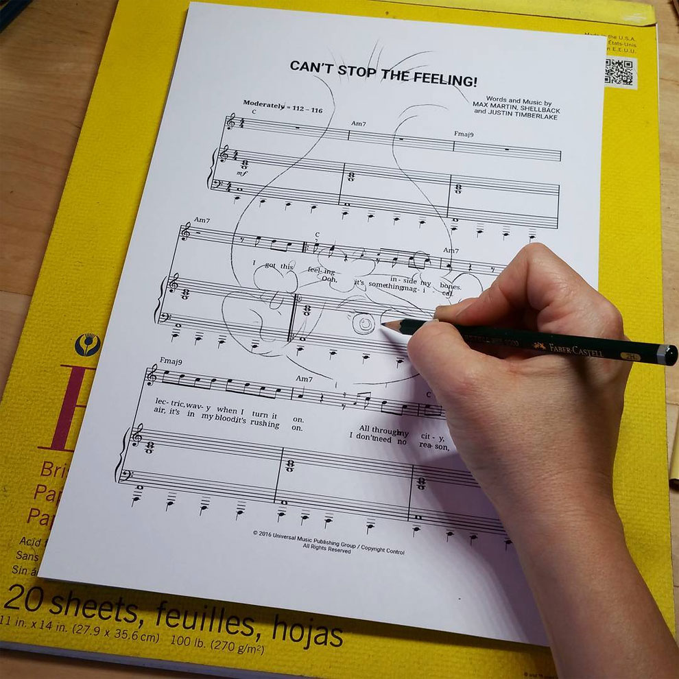 This Artist Uses Music Sheets To Create Stunning Illustrations » Design ...