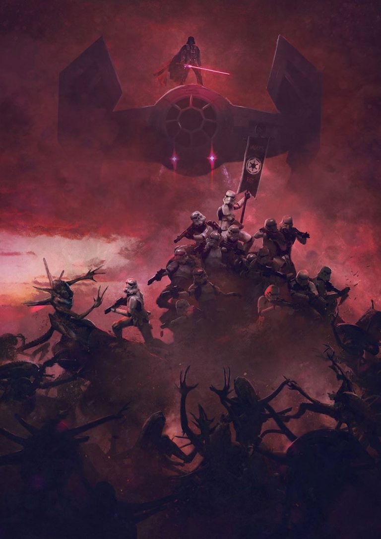 Brutal Illustrations Of The Stormtroopers 501st Legion Fighting Against ...