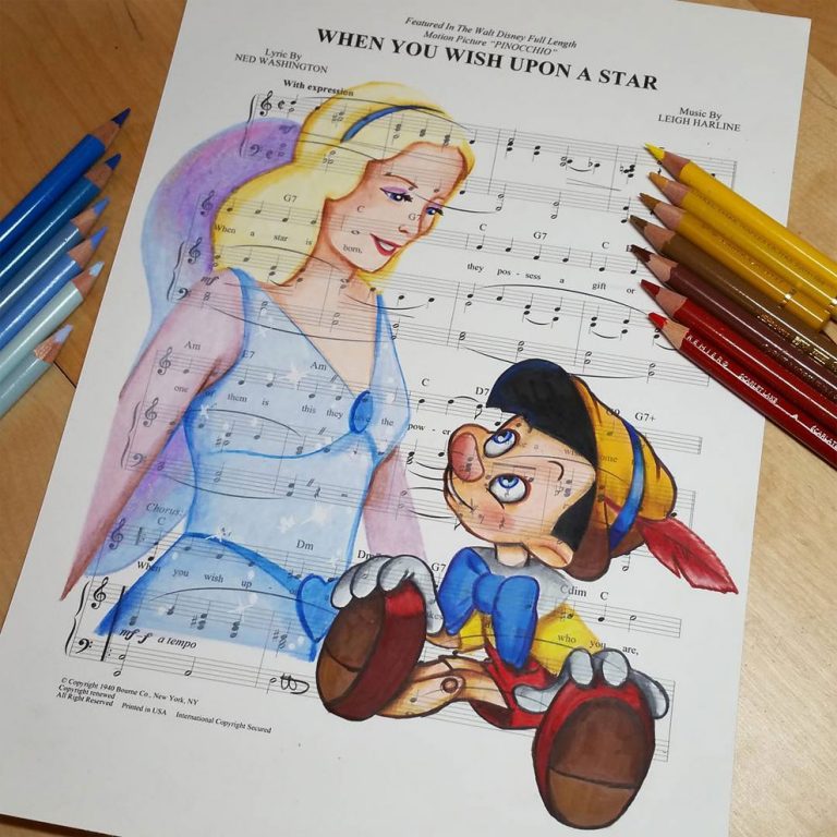 This Artist Uses Music Sheets To Create Stunning Illustrations » Design ...