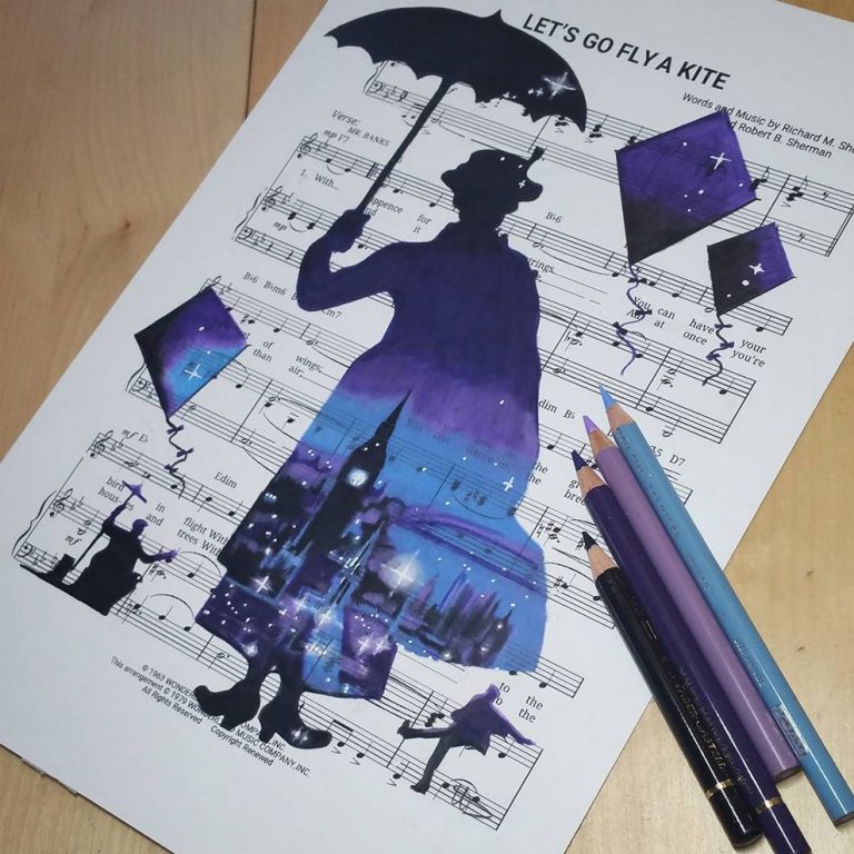 This Artist Uses Music Sheets To Create Stunning Illustrations » Design ...