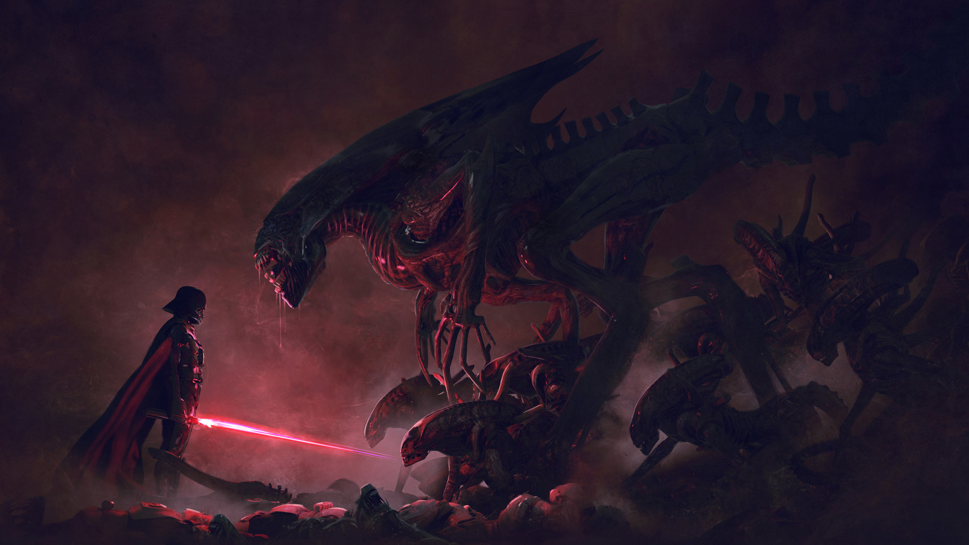 Brutal Illustrations Of The Stormtroopers 501st Legion Fighting Against ...
