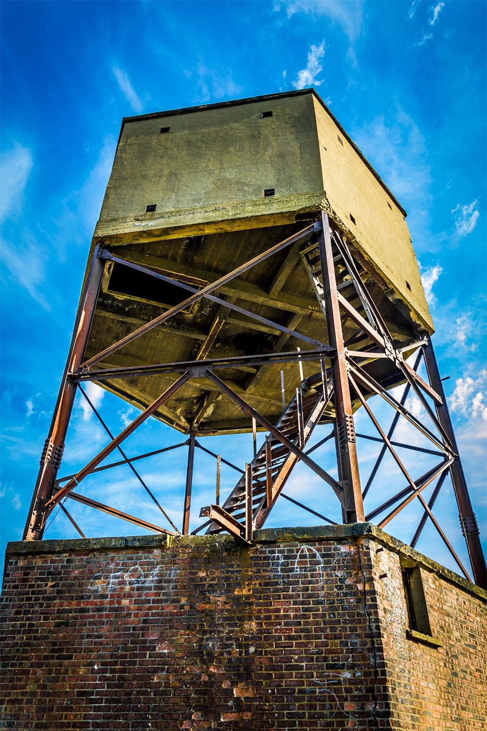 Series Of Shots Show The Abandoned Bare Steel Infrastructure Of The ...