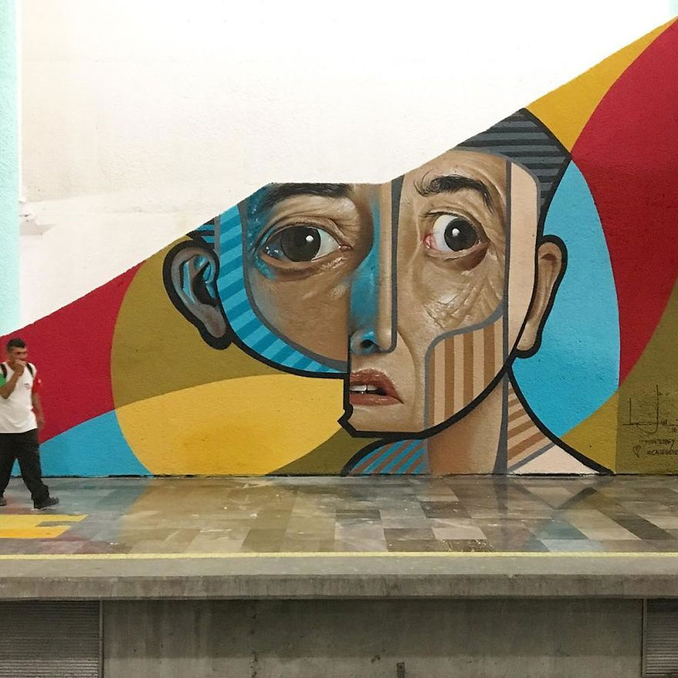 Spanish Artist Creates Picasso-Inspired Murals Combining Cubism With ...