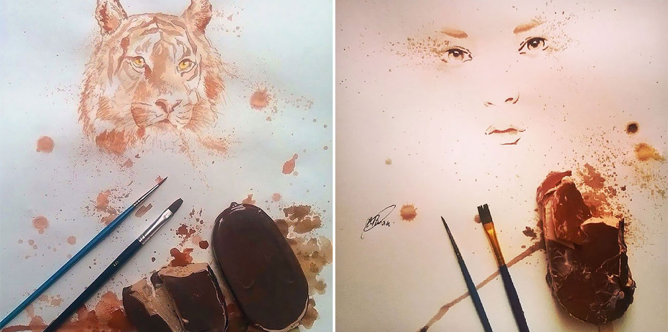 Artist Uses Melting Ice Cream As Medium To Create Unique Paintings ...