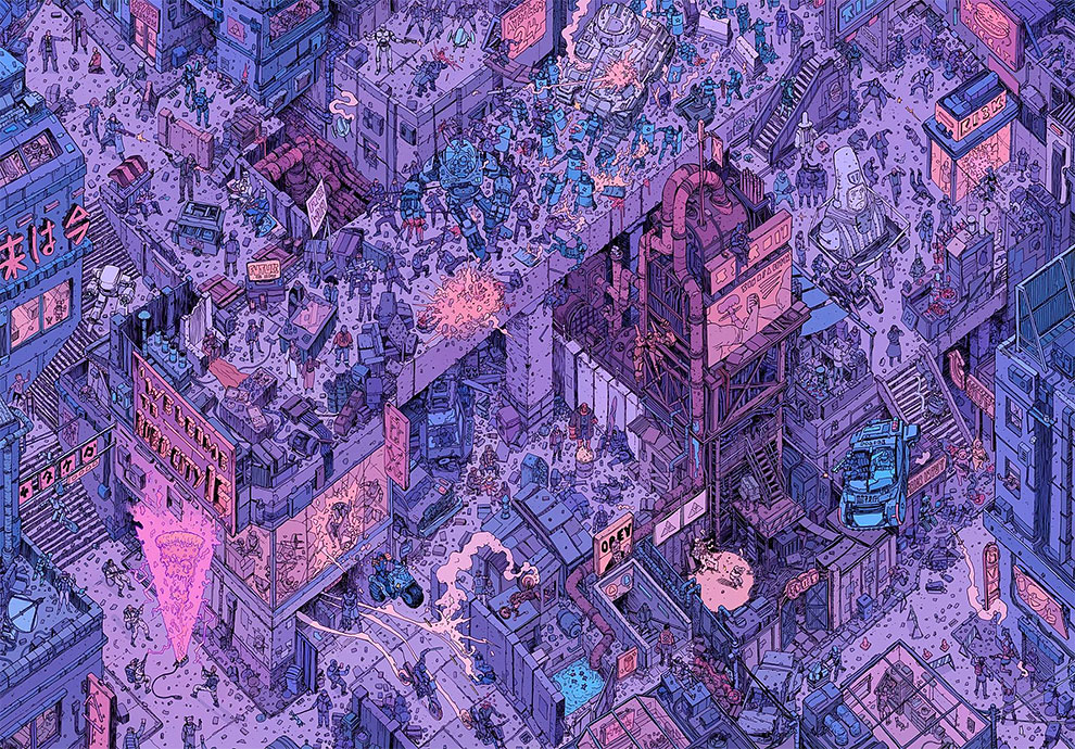 The Future Is Now: Cyberpunk Illustrations Of A Dystopian Future ...