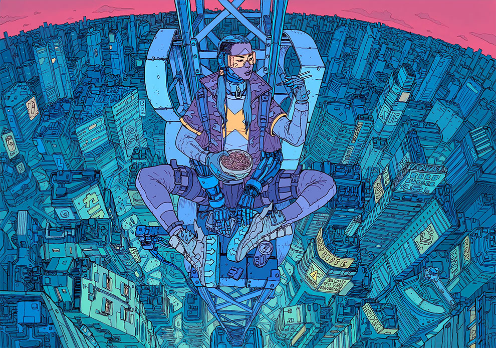 The Future Is Now: Cyberpunk Illustrations Of A Dystopian Future ...