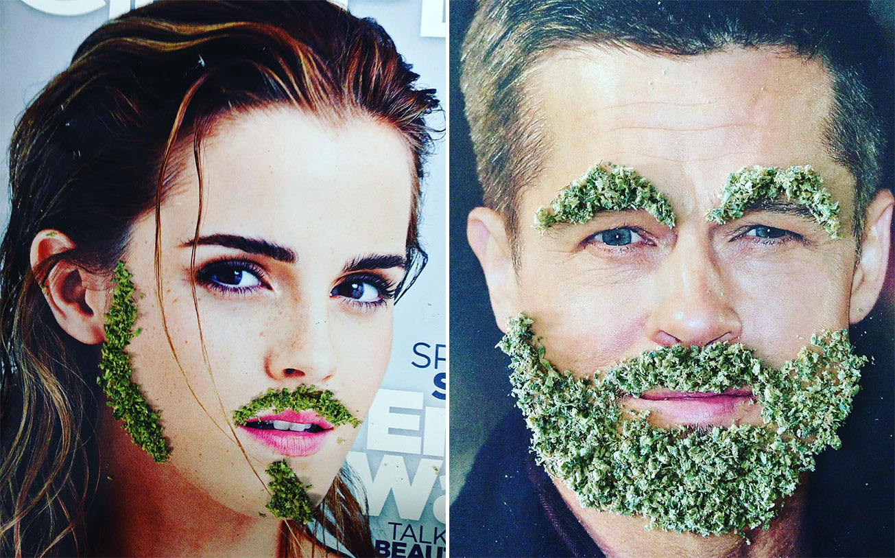 This Instagram Account Gives Celebrities The Best Weed Beards And Mustaches » Design You Trust ...
