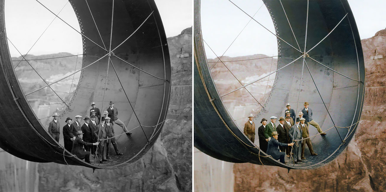 10 Colorized Historical Photos Of Famous Landmarks Under Construction ...