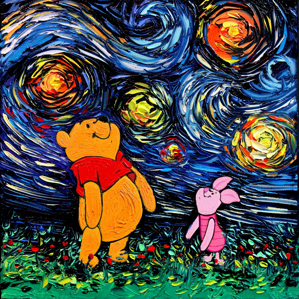 Pop Culture Icons Invade Van Gogh’s ‘Starry Night’ Painting In Adorable ...