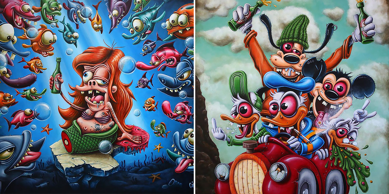 Disney’s Bastards – The Provocative Paintings By Gilen Bousquet ...