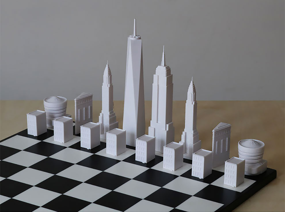 Iconic New York City Buildings Are The Pieces In This Chess Set ...