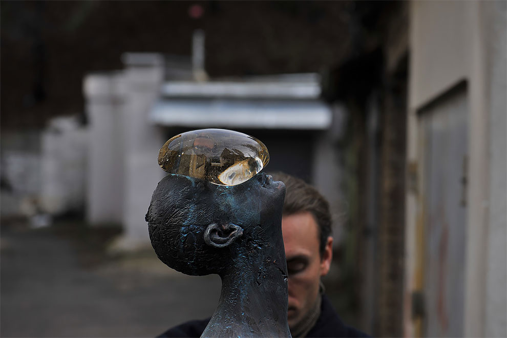 Ukrainian Artist Made A Mesmerizing Sculpture Of Giant Raindrop Resting ...