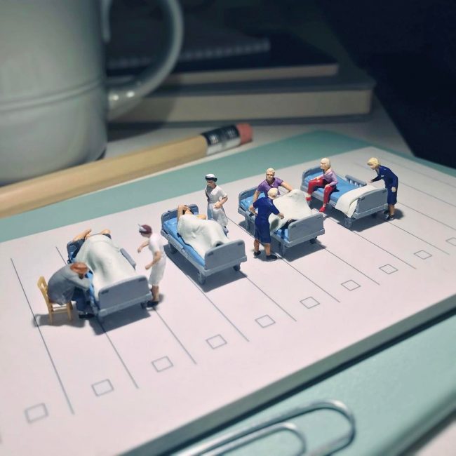 Miniature Scenes Set Amongst Office Supplies By Derrick Lin » Design ...