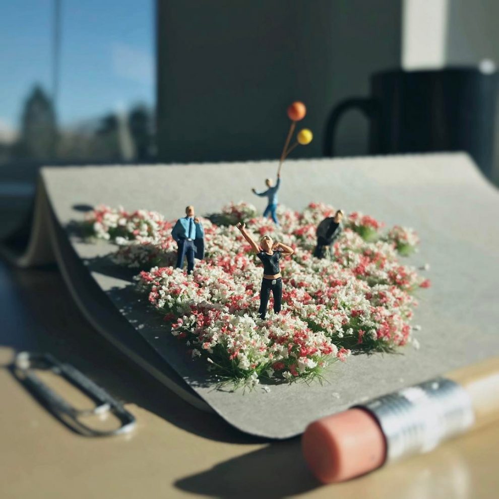 Miniature Scenes Set Amongst Office Supplies By Derrick Lin » Design ...