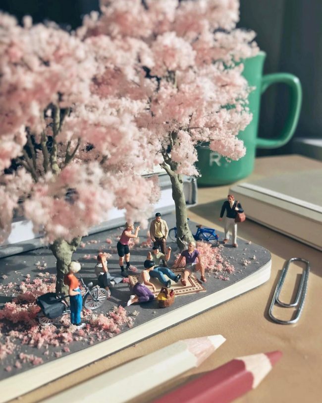 Miniature Scenes Set Amongst Office Supplies By Derrick Lin » Design ...