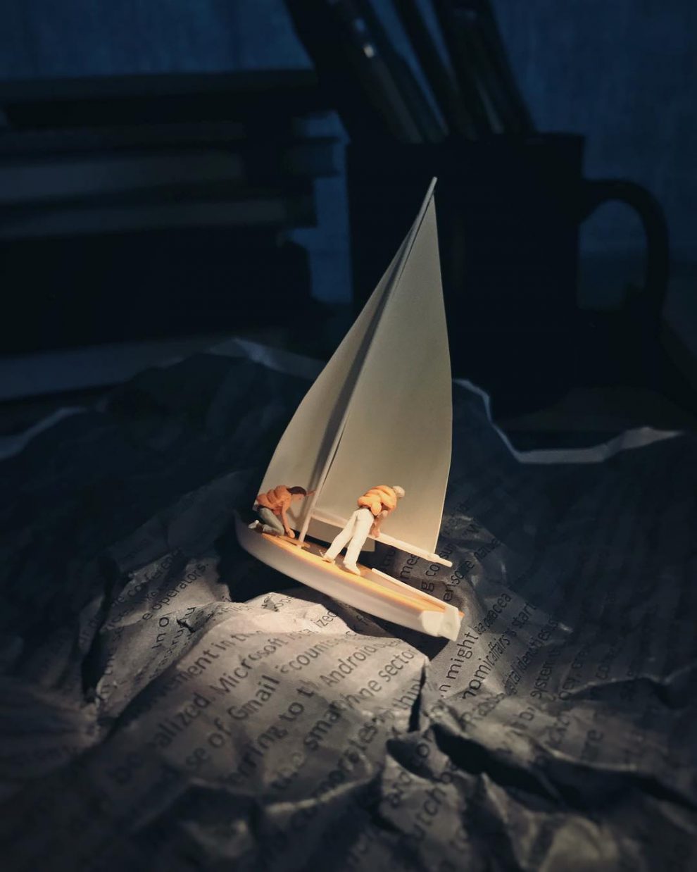 Miniature Scenes Set Amongst Office Supplies By Derrick Lin » Design ...