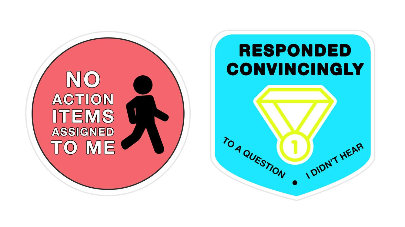 Artist Makes These Really Useful Work Meeting Achievement Badges – Try ...