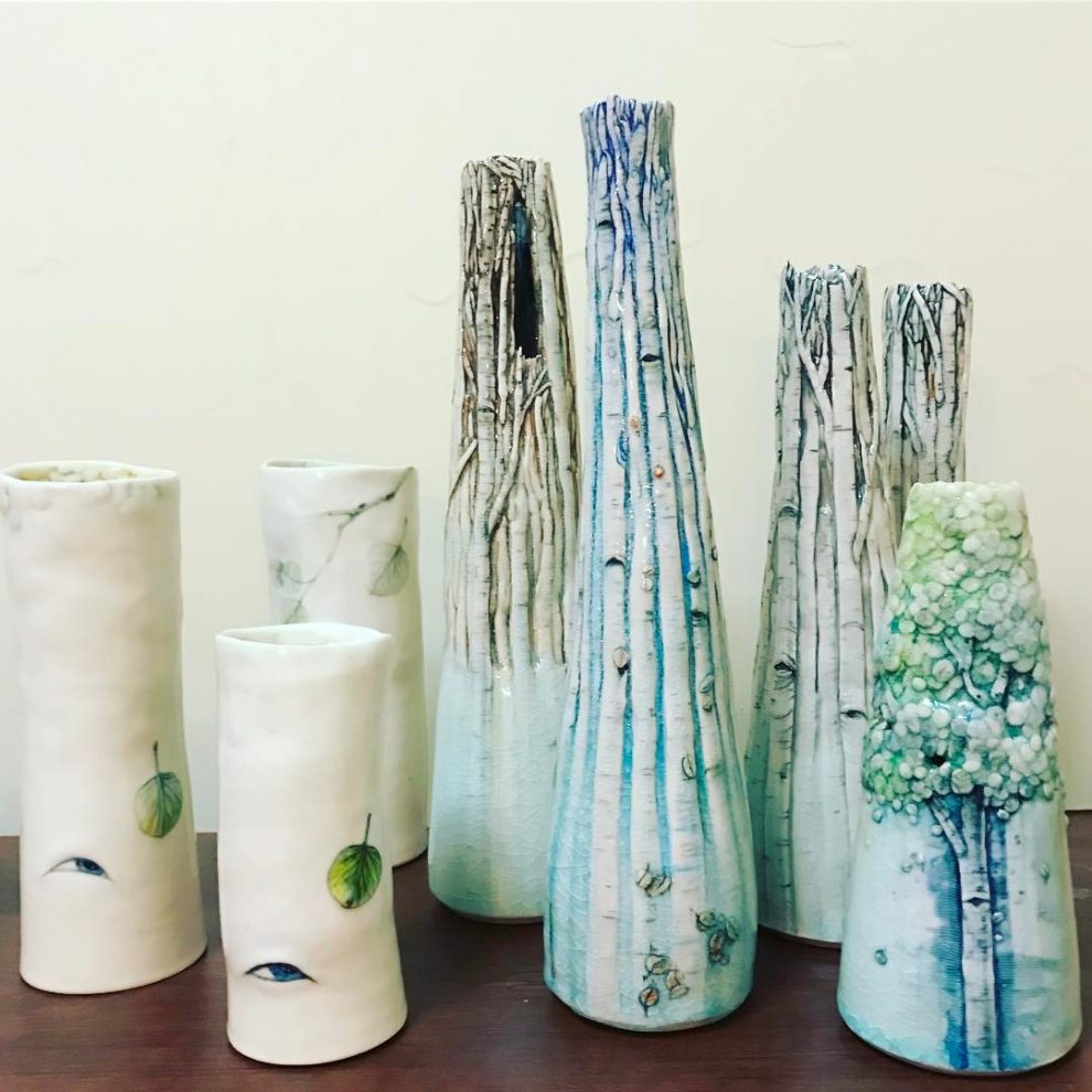 Artist Heesoo Lee Makes Beautiful Aspen Trees Grow On Delicate Ceramic ...