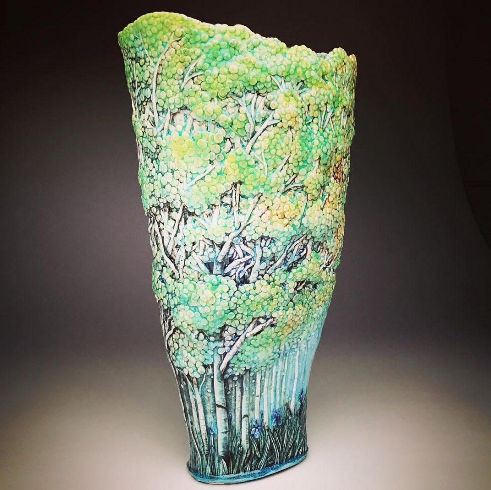 Artist Heesoo Lee Makes Beautiful Aspen Trees Grow On Delicate Ceramic ...