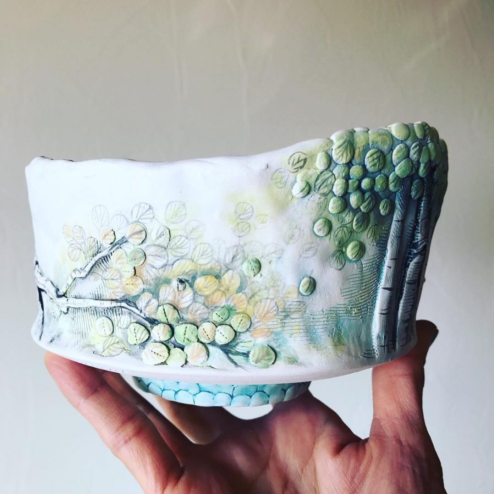 Artist Heesoo Lee Makes Beautiful Aspen Trees Grow On Delicate Ceramic ...