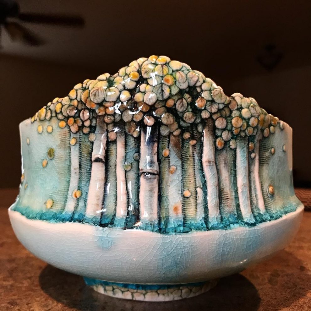 Artist Heesoo Lee Makes Beautiful Aspen Trees Grow On Delicate Ceramic ...