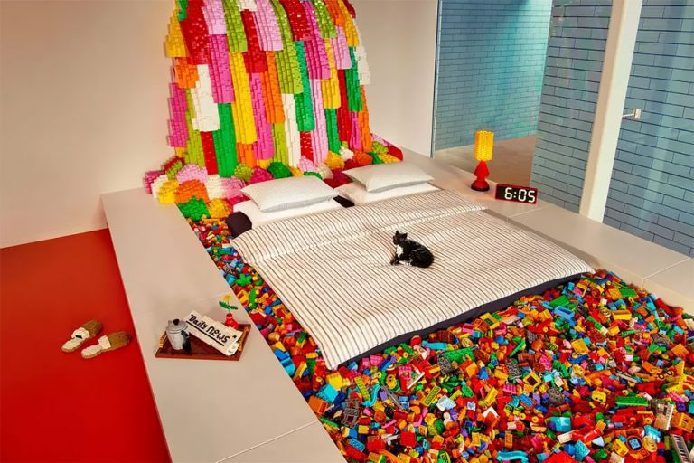 The Colorful Bedroom Inside The House In Denmark Is Made Entirely Of ...