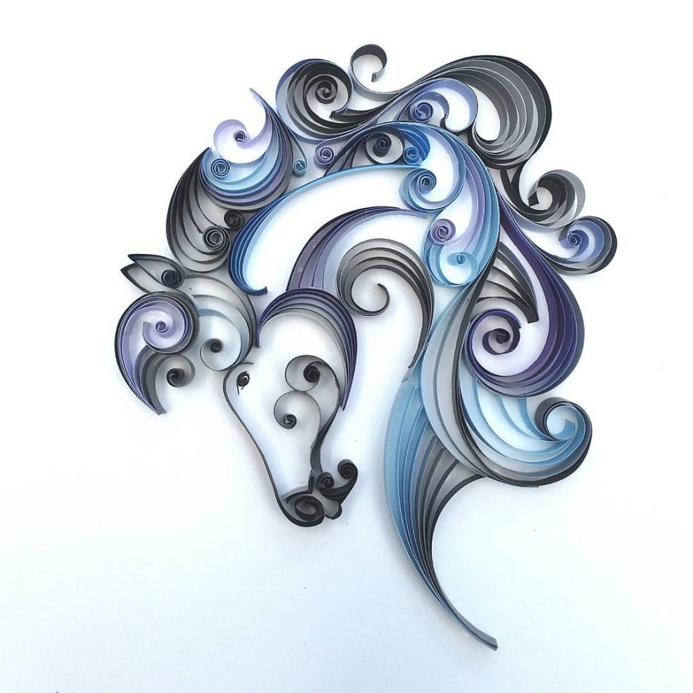 Colorful Paper Quilled Florals Burst From Delicate Line Drawings ...