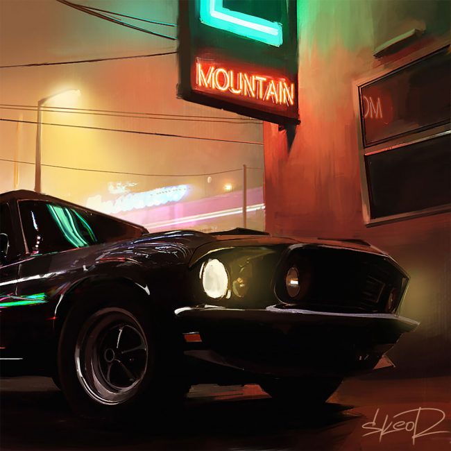 “Chromatic Horizon”: The Superb Neon-Noire Art By Tony Skeor » Design ...
