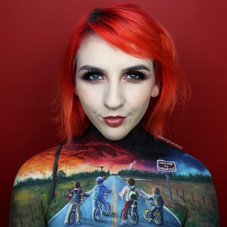 Makeup Artist Creates Incredible Drawings Using Her Own Body As Canvas ...