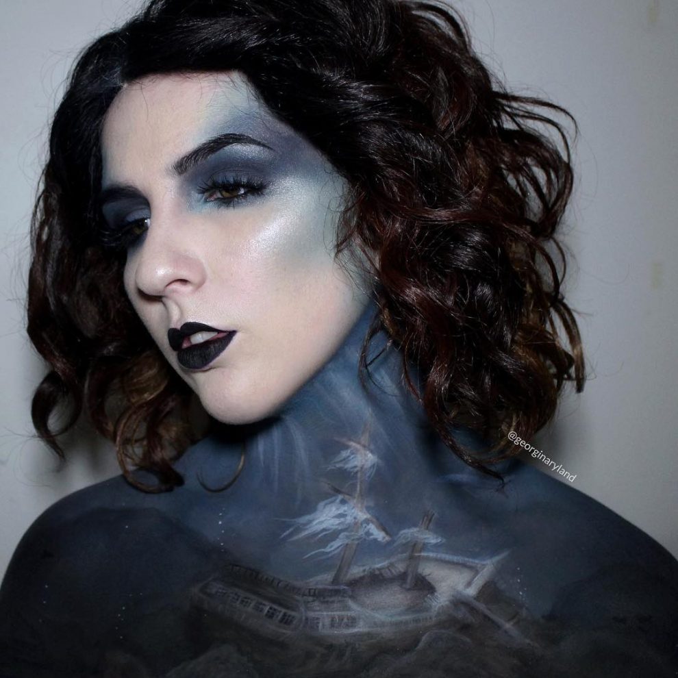 Makeup Artist Creates Incredible Drawings Using Her Own Body As Canvas ...
