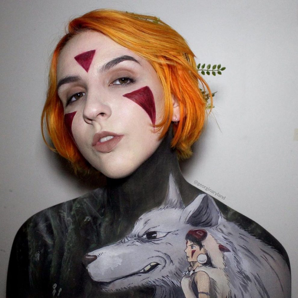 Makeup Artist Creates Incredible Drawings Using Her Own Body As Canvas ...