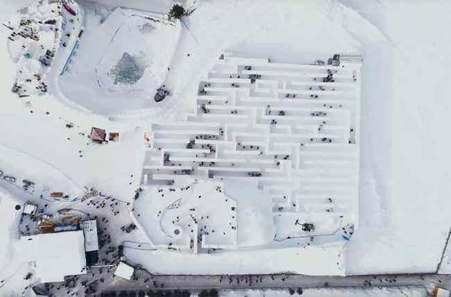 Snowlandia – World’s Largest Snow Labyrinth Opens In Poland » Design ...
