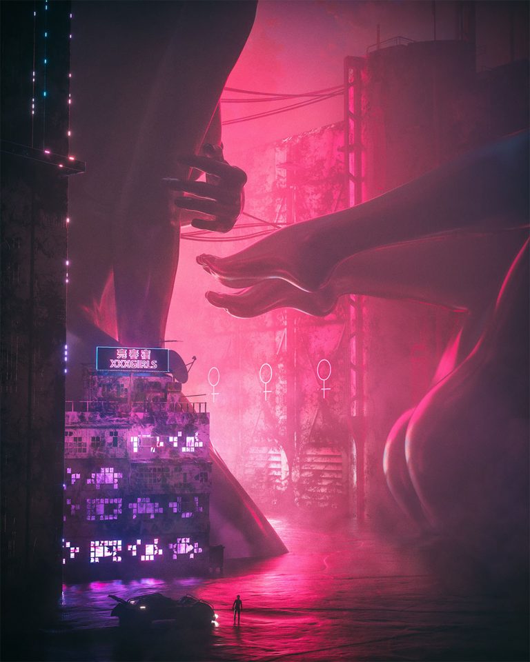 Neon Dystopia: The Superb Cyberpunk Digital Art By Jonathan Plesel ...
