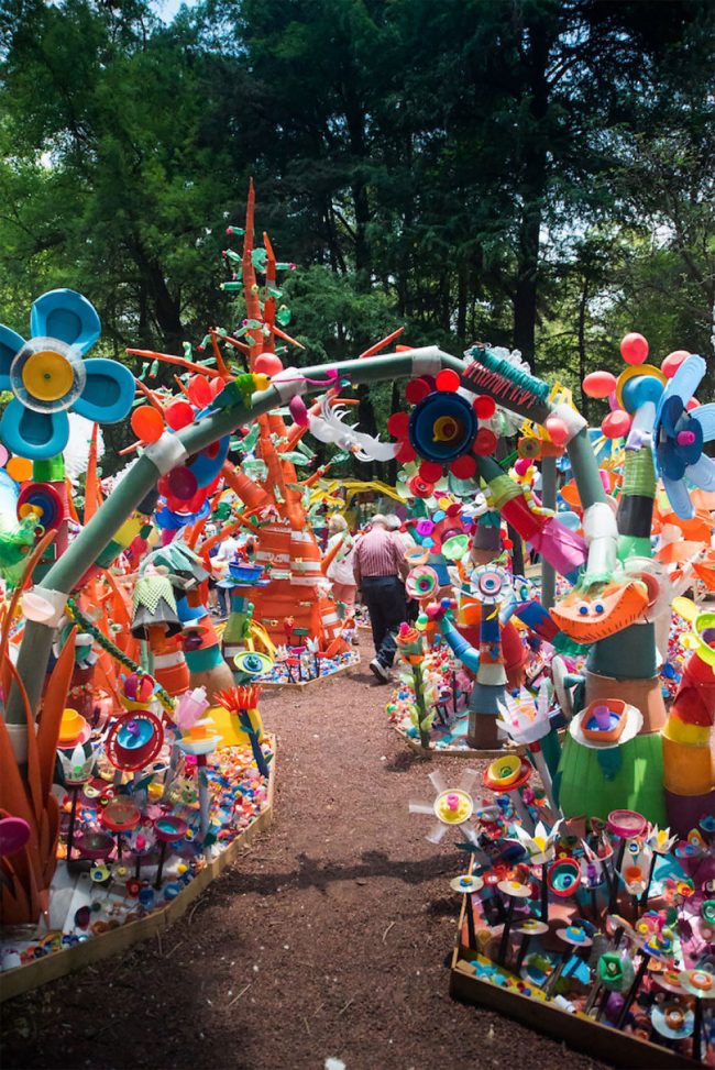 Artist Turned 3 Tons Of Plastic Waste Into A Colorful Forest In Mexico ...