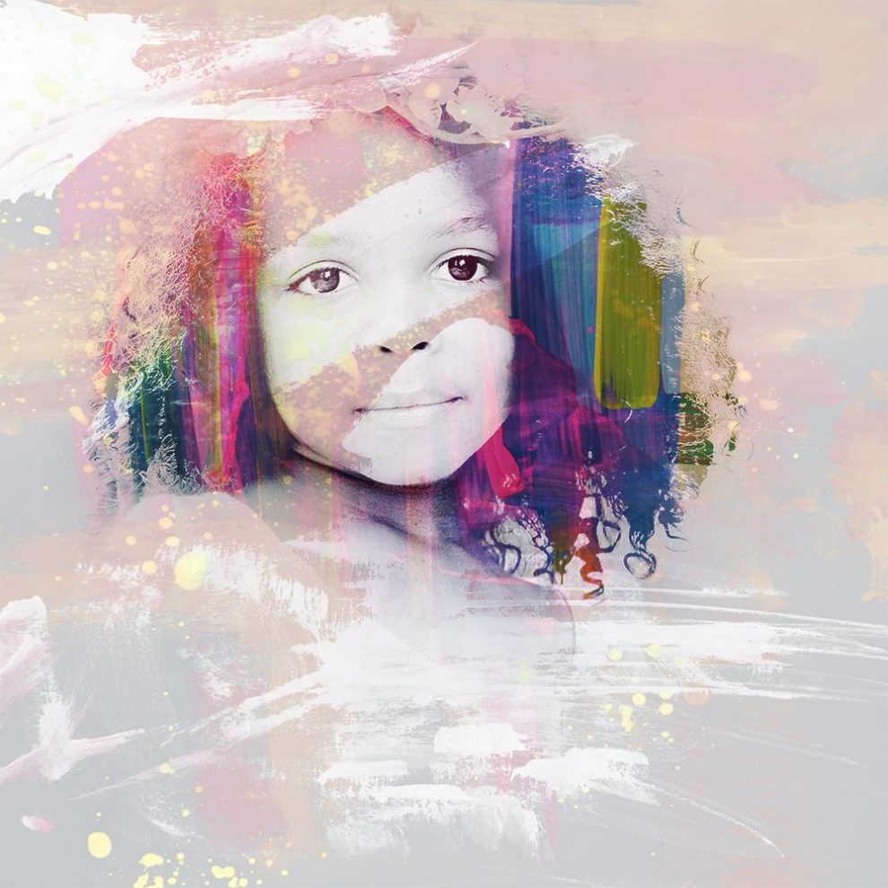 Digitally Altered Portraits Superimposed With Flowers, Antique Patterns ...